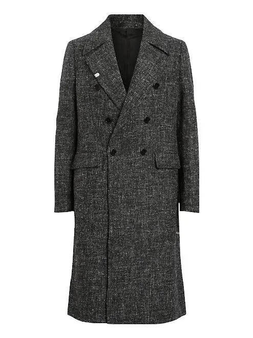 ALLSAINTS Lincoln Double-breasted Wool-blend Coat - Charcoal Grey