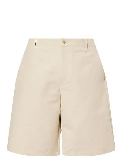 Jacquemus High-rise Cotton-blend Shorts - Beige