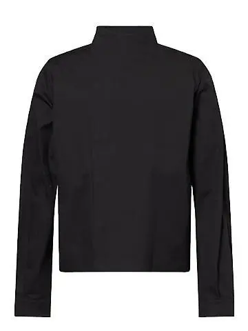 Rick Owens Relaxed-fit High-neck Stretch-cotton Jacket - Black