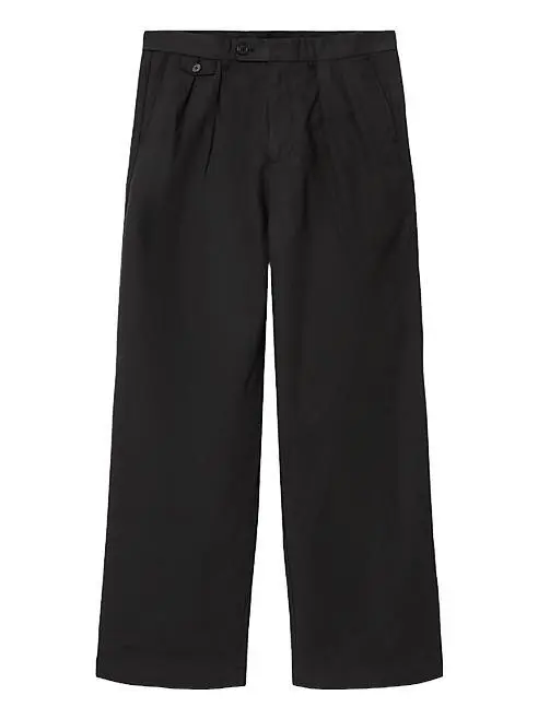 ALLSAINTS Conway Wide-leg Cotton-blend Trousers - Tanner Black