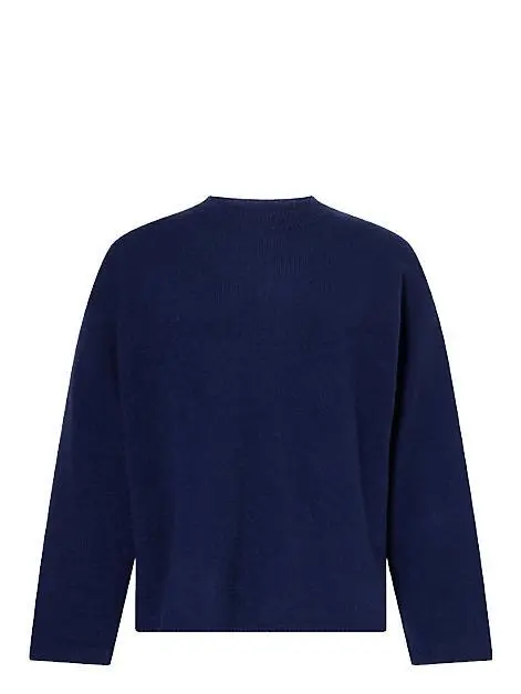 THE ELDER STATESMAN Dume Crewneck Cashmere Jumper - Twilight