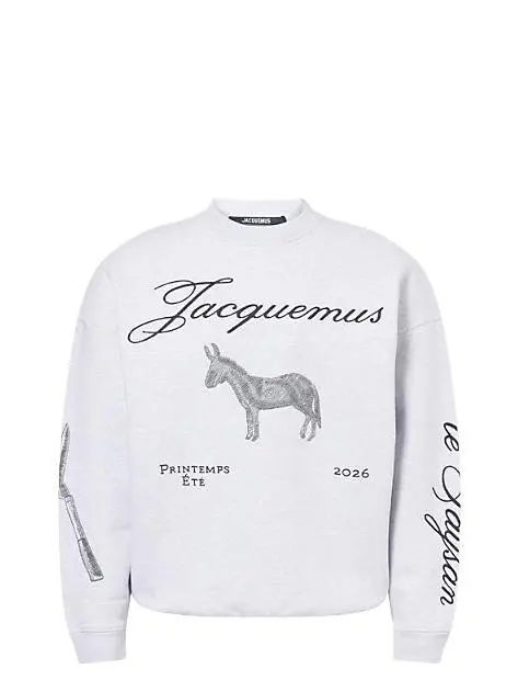 Jacquemus Ane Embroidered Sweatshirt - Grey