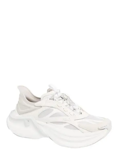Fendi F-light Mixed Media Sneaker - White