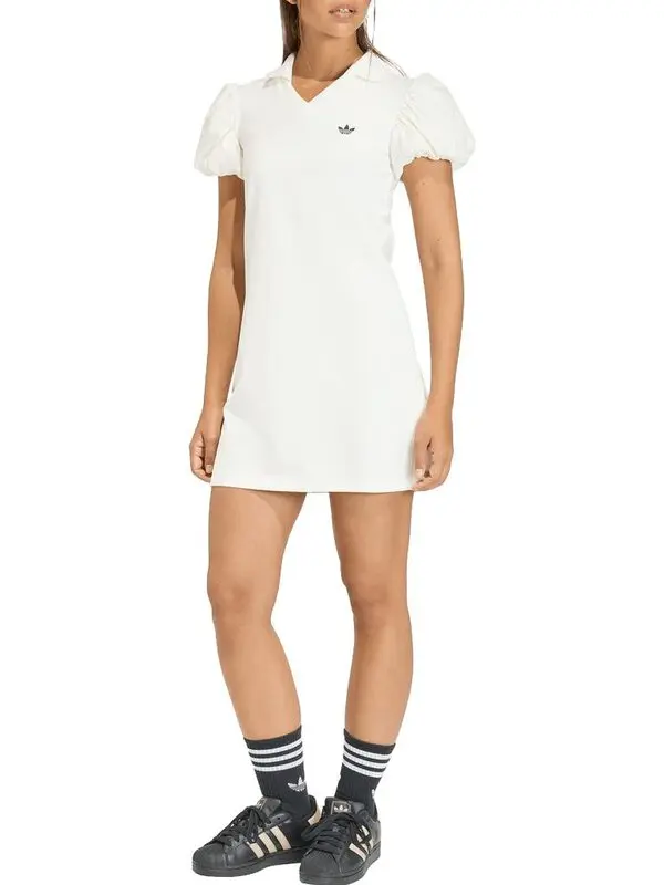 Adidas Originals By Alexander Wang Balloon Sleeve Dress - Off White