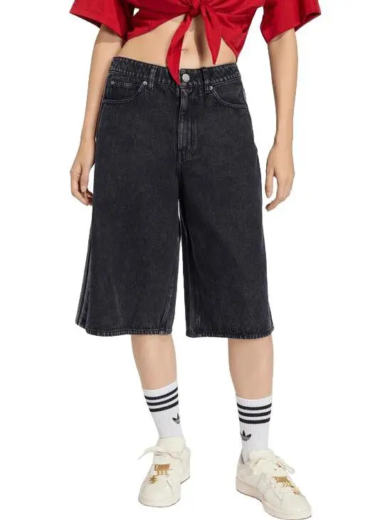 Adidas Originals By Alexander Wang Firebird Oversize Denim Jorts - True Black Denim