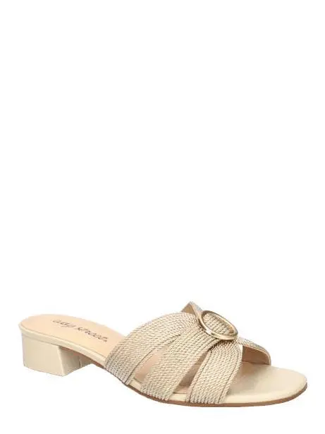 EASY WORKS BY EASY STREET Slide Sandal - Beige Woven
