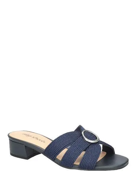 EASY WORKS BY EASY STREET Slide Sandal - Navy Woven