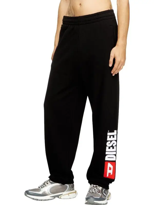 DIESEL® P-marky-div Regular Fit Cotton Sweatpants - Deep/black