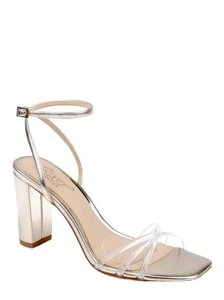 Badgley Mischka Phyliss Ankle Strap Sandal - Clear/gold