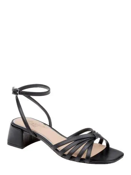 Badgley Mischka Pasco Ankle Strap Sandal - Black Leather