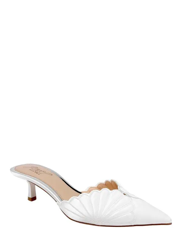 Badgley Mischka Palmer Mule - Ivory Satin