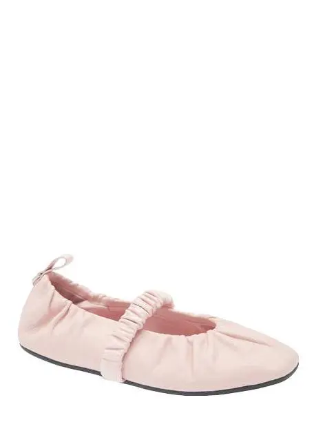 Rag & Bone Spire Ruched Mary Jane Flat - Blush