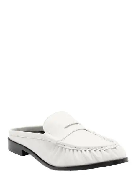 Jeffrey Campbell Goddard Penny Loafer Mule - White