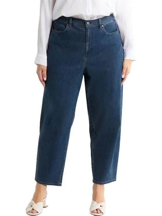 Eileen Fisher Ankle Length Lantern Jeans - Deep Indigo