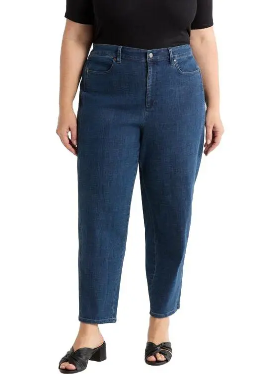 Eileen Fisher Ankle Length Lantern Jeans - Midnight Indigo