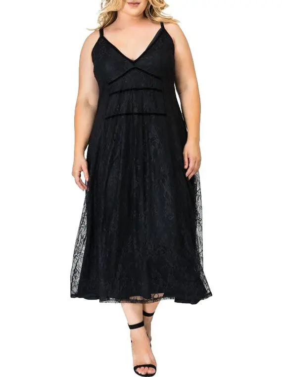 STANDARDS & PRACTICES Lace Maxi Dress - Black