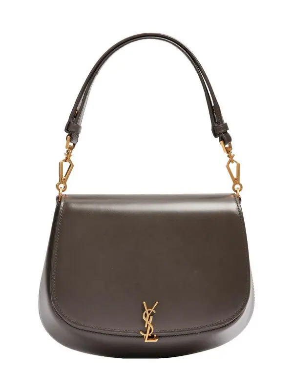 Saint Laurent Voltaire Box Leather Top Handle Bag - Urban Grey