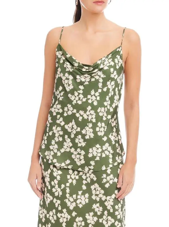 Fifteen Twenty Floral Cowl Neck Camisole - Print