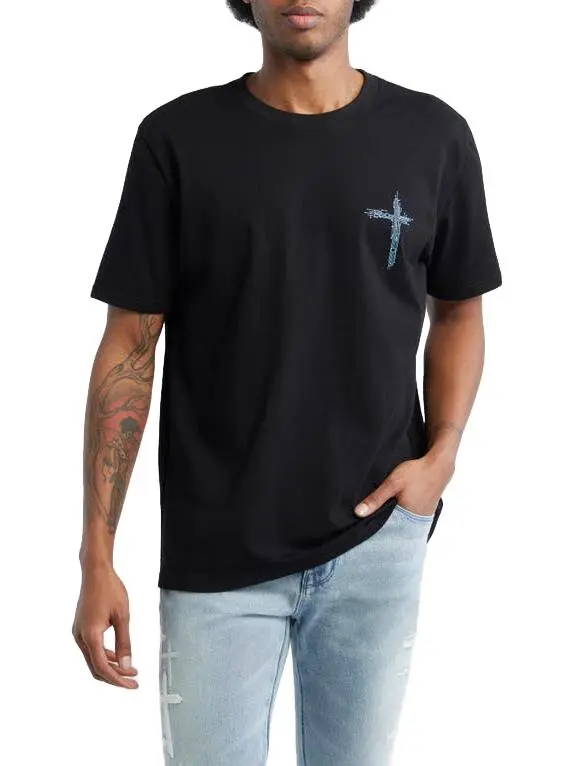 RtA Liam Graphic T-shirt - Black Circuit Cross