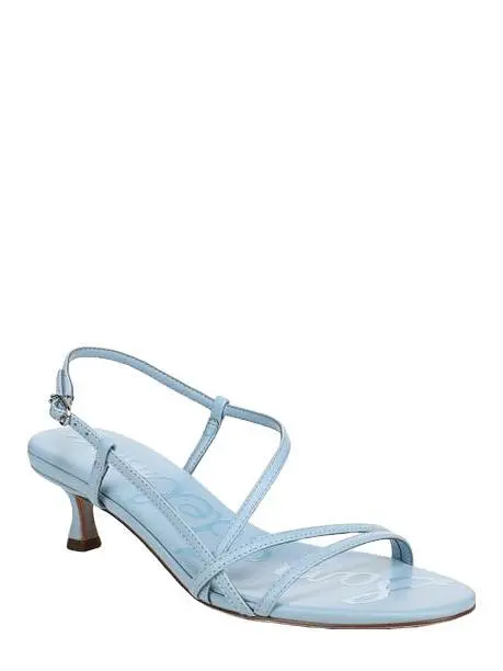 Sam Edelman Cora Kitten Heel Slingback Sandals - Spring Blue