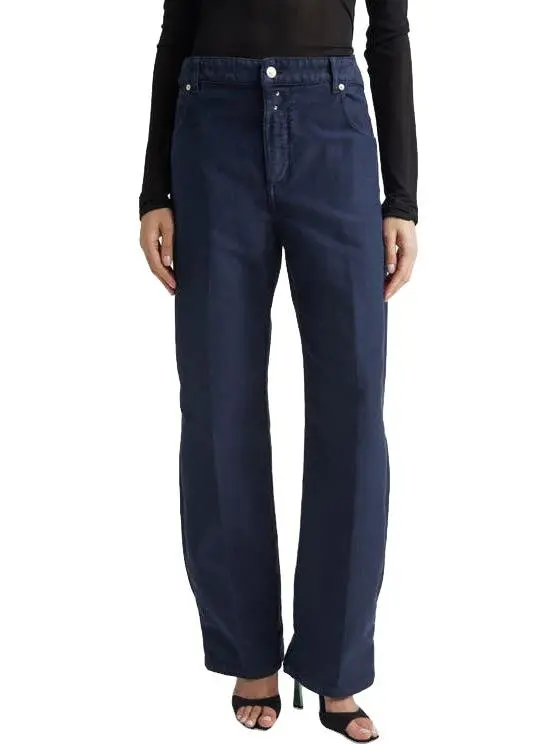 Victoria Beckham Straight Leg Five-pocket Pants - Navy