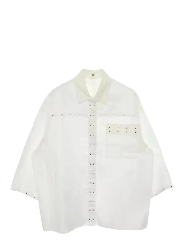 Hermès 2000s Stud Cotton Shirt - White