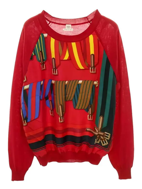 Hermès 2010s Colour-block Sweater - Red