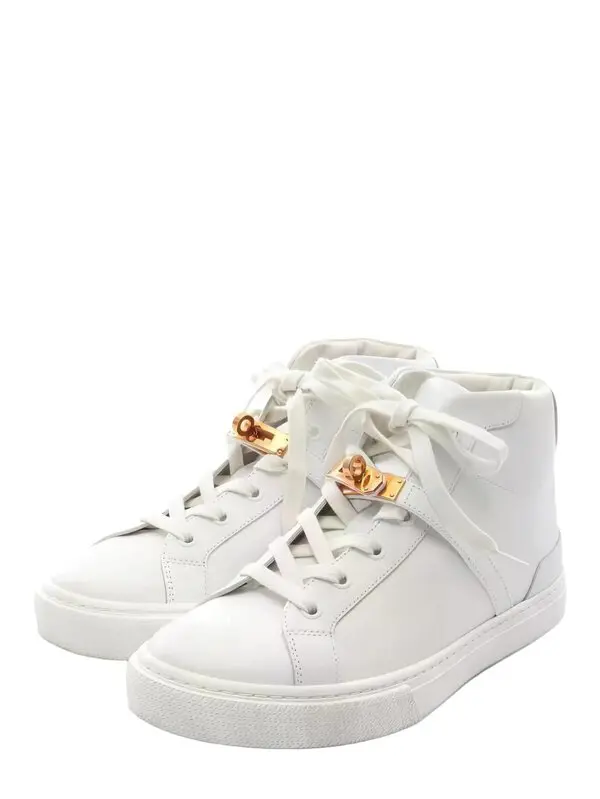 Hermès Daydream Leather High-top Sneakers - White