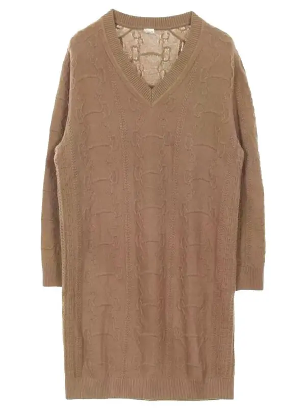 Hermès Chaîne D'ancre Knitted Dress - Brown