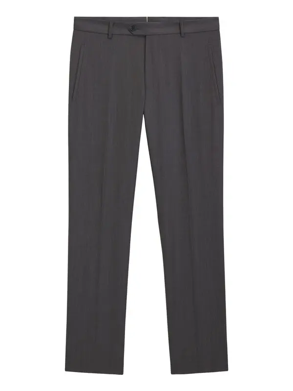 BOSS Water-repellent Virgin Wool Trousers - Black
