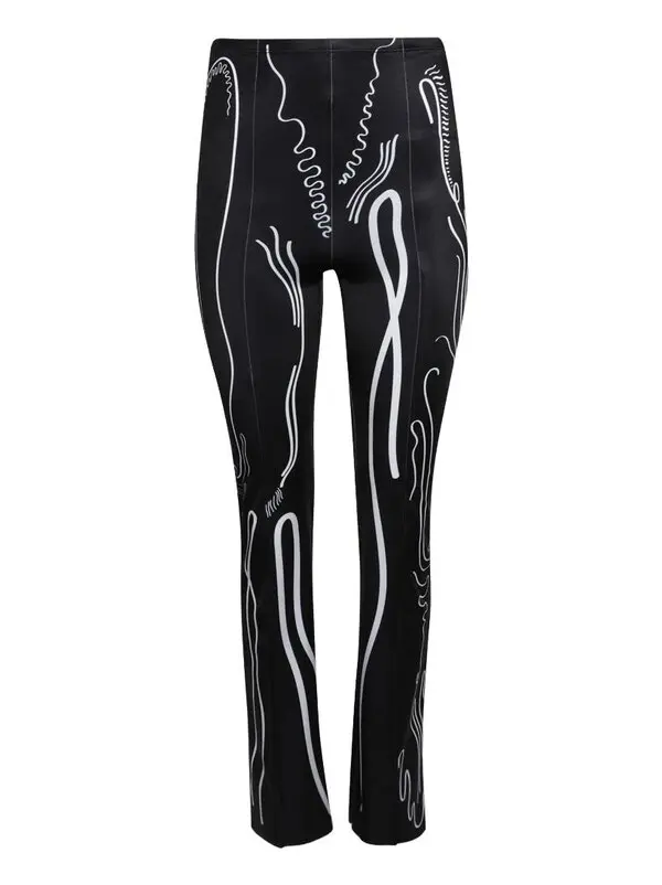 DI PETSA Venus Shell Lycra Trousers - Black