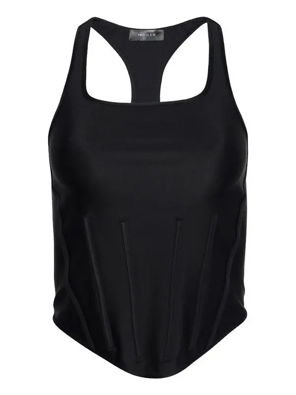 MUGLER Corset Top - Black