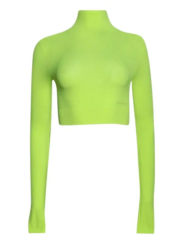Balenciaga Cropped Turtleneck - Yellow