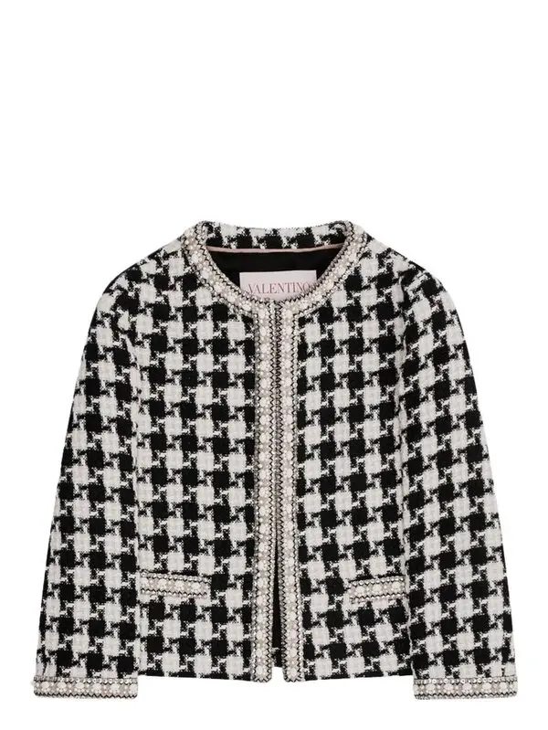 Valentino Garavani Damier Tweed Jacket - Black