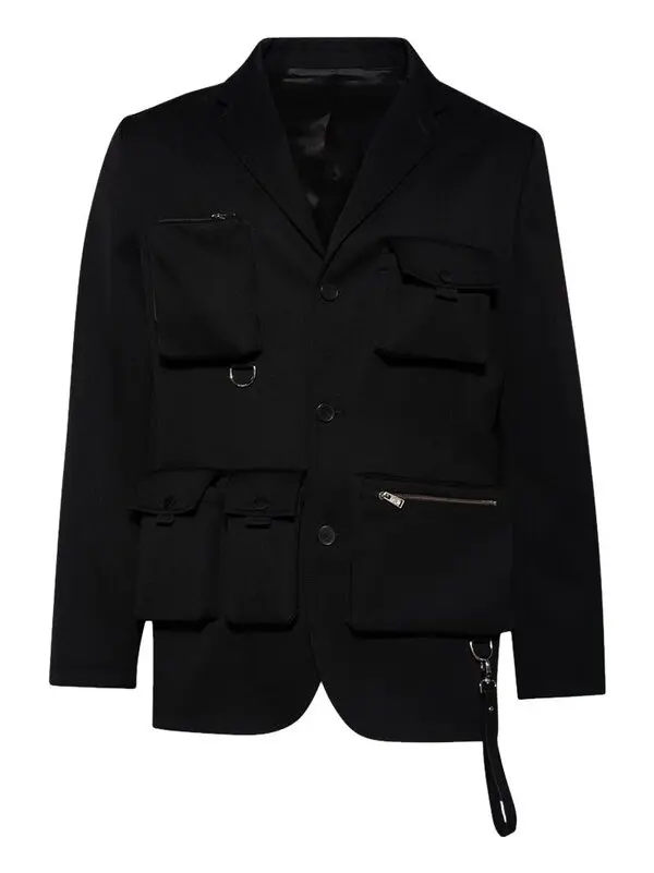 LANVIN Wool Utility Blazer - Black