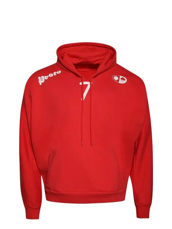 PROTOTYPES Moved Neckline Hoodie - Red