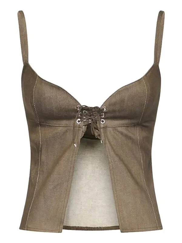 LUDOVIC DE SAINT SERNIN Easy Cleavage Top - Brown
