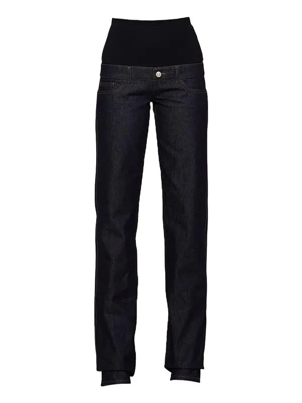Coperni Jersey Hybrid Denim Trousers - Blue