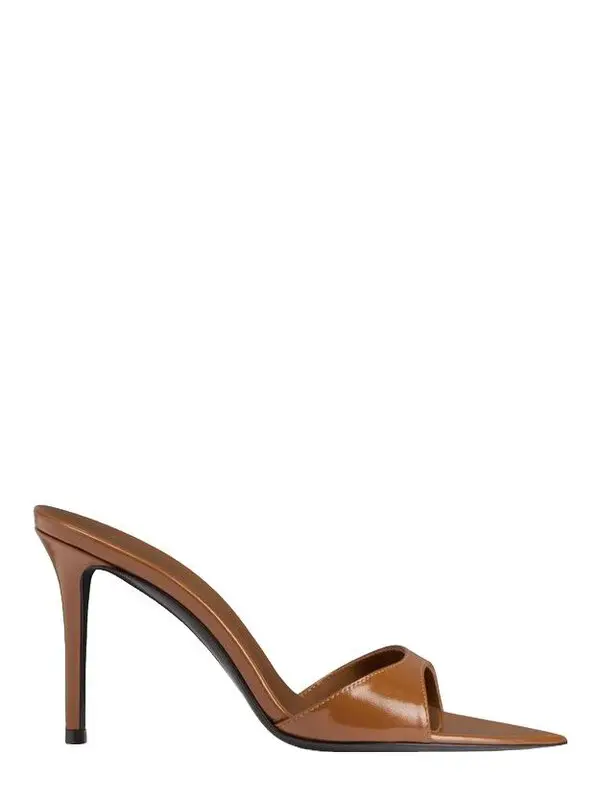 GIUSEPPE ZANOTTI Intriigo 90 Patent Leather Mules - Brown