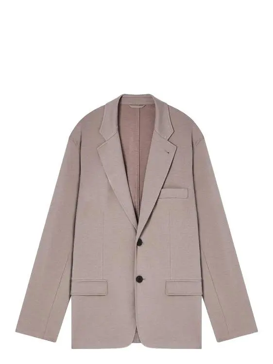 Emporio Armani Stretch Fabric Structured Jacket - Natural