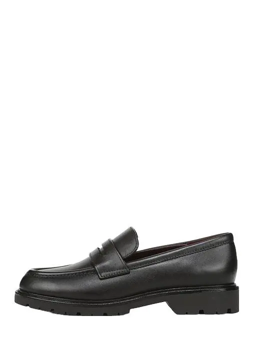 Vince Siena Leather Lug-sole Loafer - Black