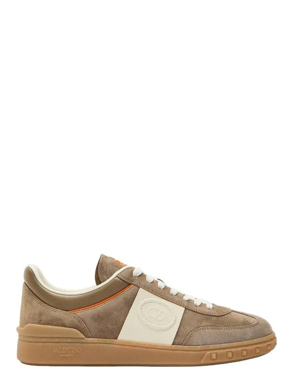 Valentino Garavani Panelled Suede Sneakers - Beige