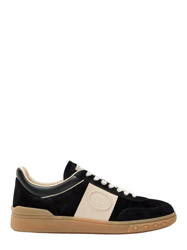 Valentino Garavani Panelled Suede Sneakers - Black