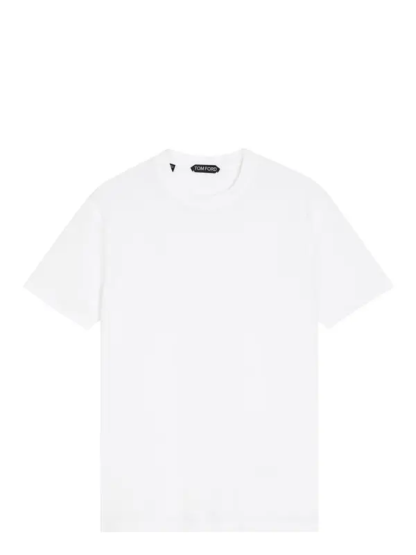 TOM FORD Logo-embroidered Jersey T-shirt - White