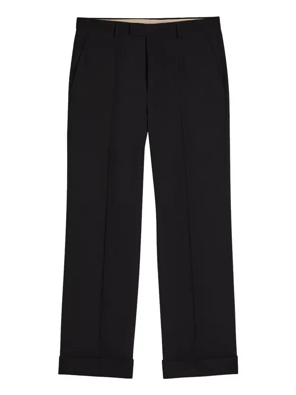 Valentino Garavani Straight-leg Wool Trousers - Black