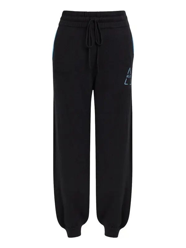 AN-Y1 J Vita Logo Cashmere Sweatpants - Black