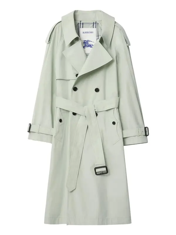 Burberry Cotton Canvas Fitzrovia Trench Coat - Green
