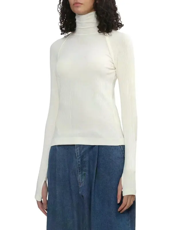 Helmut Lang Ribbed Turtleneck - White