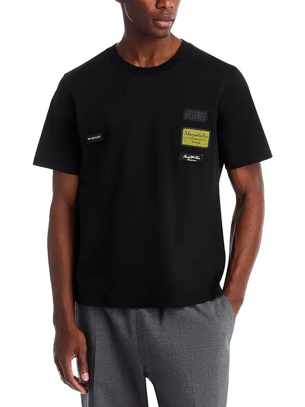 MAISON MARGIELA Short Sleeve Logo Patch Tee - Black