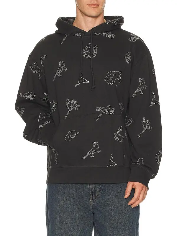 LEVI'S Relaxed Graphic Hoodie - Western Aop Phantom